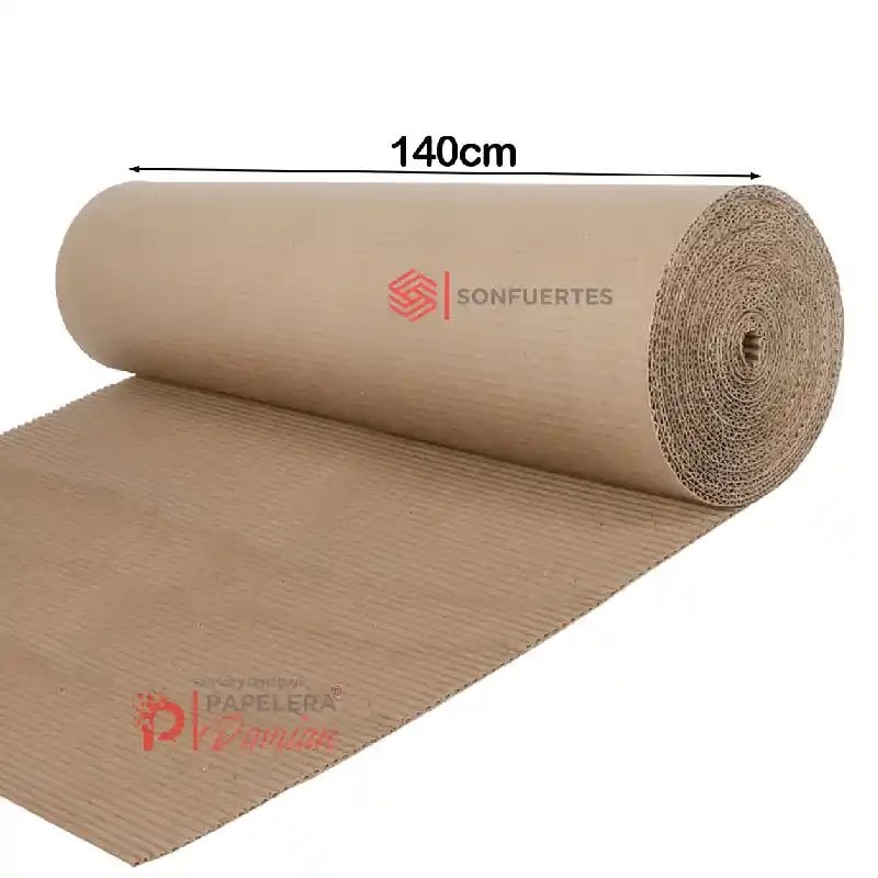 Rollo de cartón corrugado 1.40m - Alta calidad